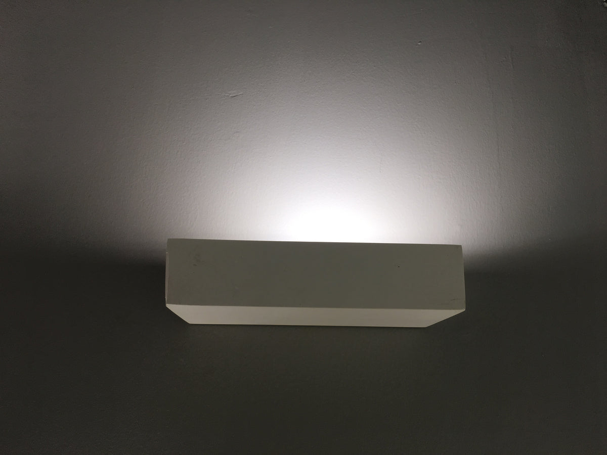 Ceramic Rectangle Wall Light, White Paintable Uplighter G9 socket (NO ...