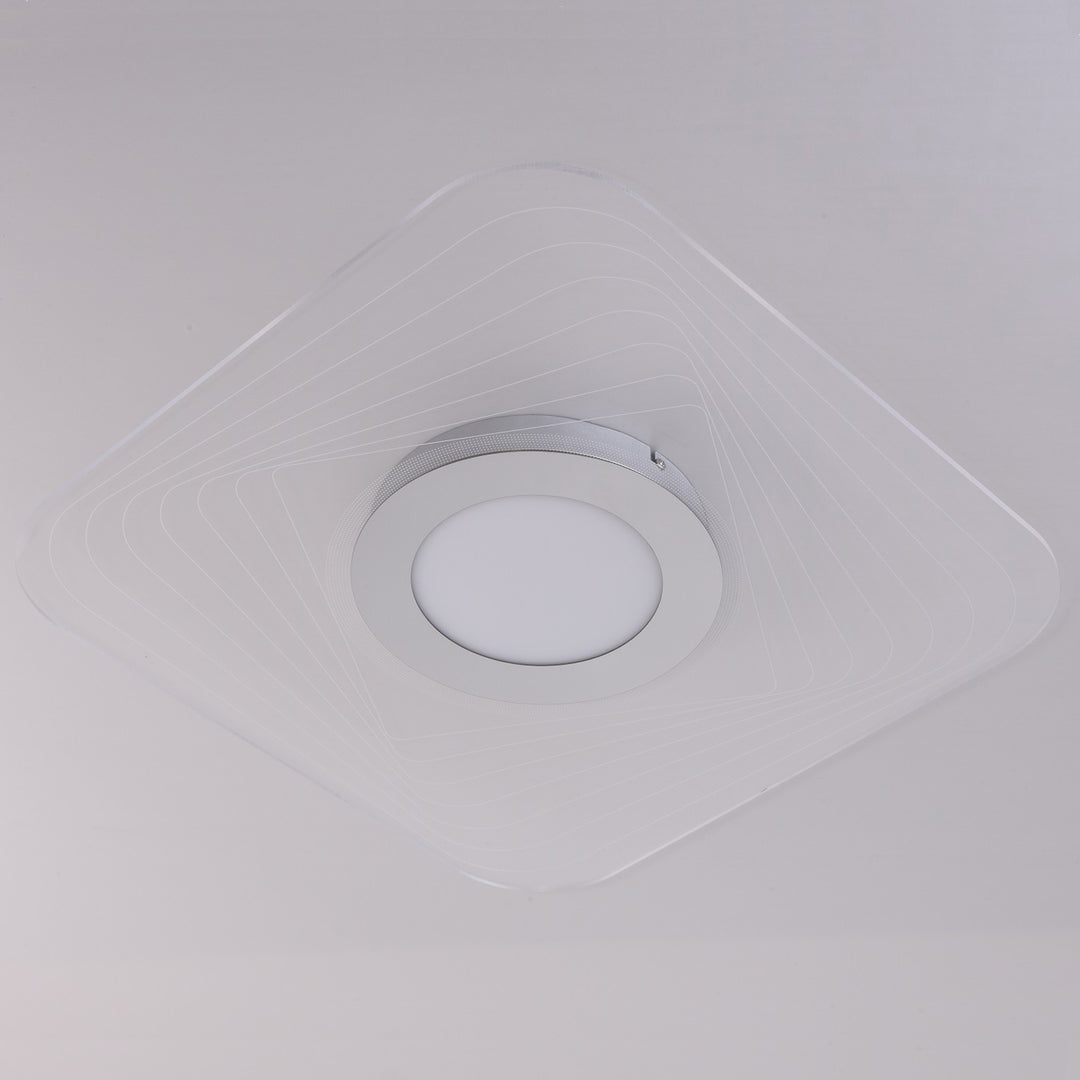 LED Ceiling Light, Square Acrylic Shade, Natural White (4000K), Non Di ...