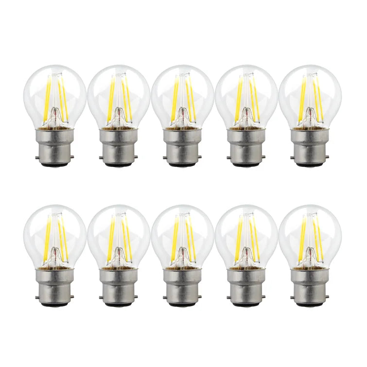 Pack of 10 5W B22 G45 Dimmable LED Golf Light Bulb – Harper Living